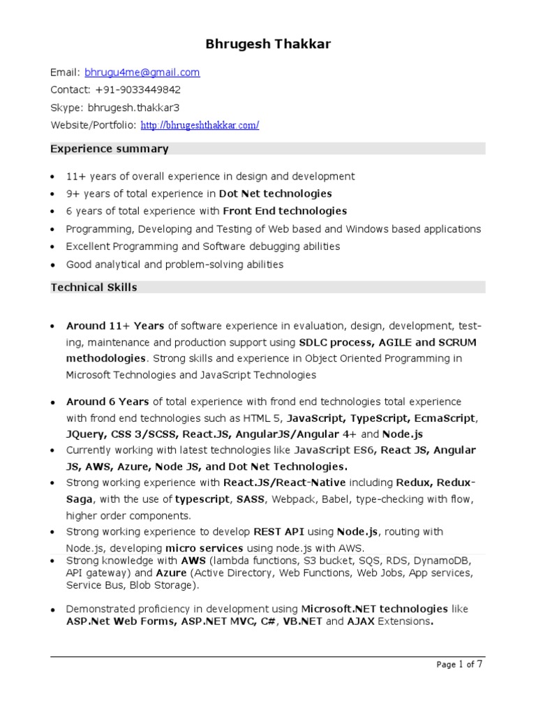 Main CV Simple | PDF | Microsoft Sql Server | World Wide Web