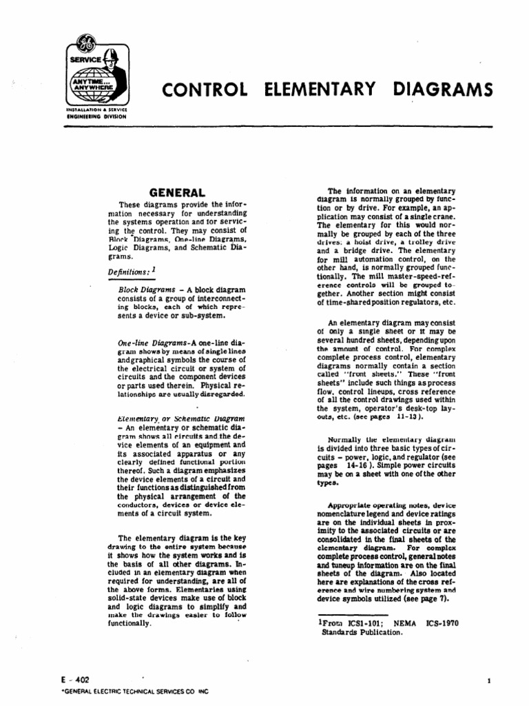E-402 - Control Elementary Diagrams | PDF | Rectifier | Electronic Circuits