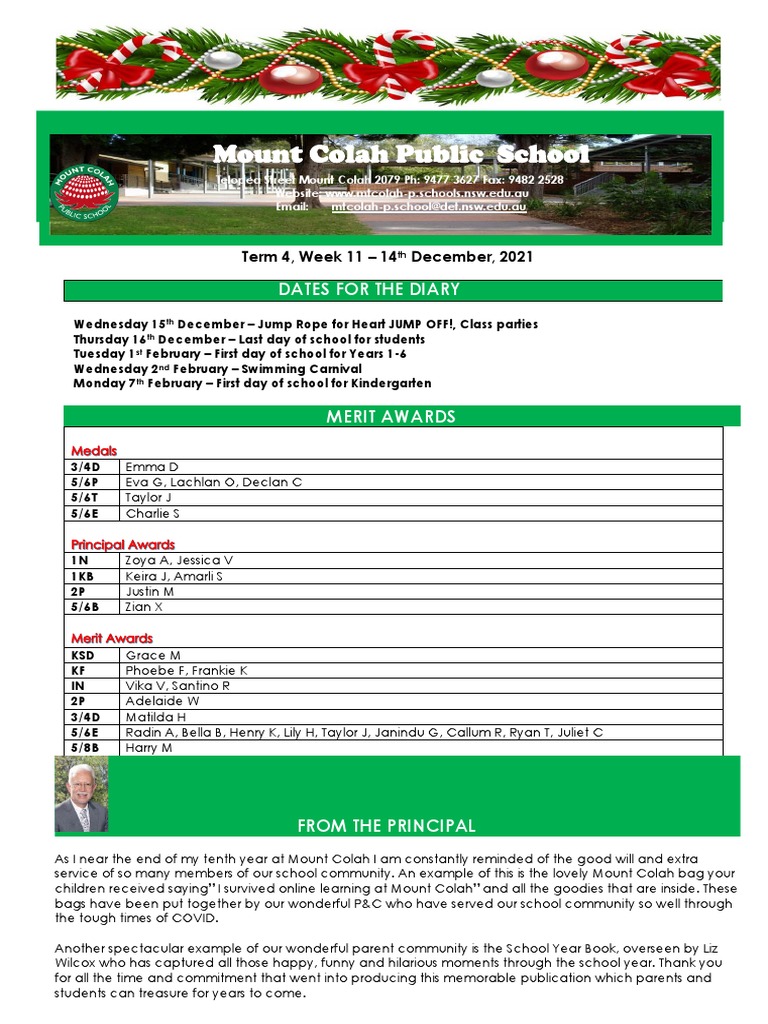 Farewell and Welcome: An End of Term Update from Mount Colah Public ...