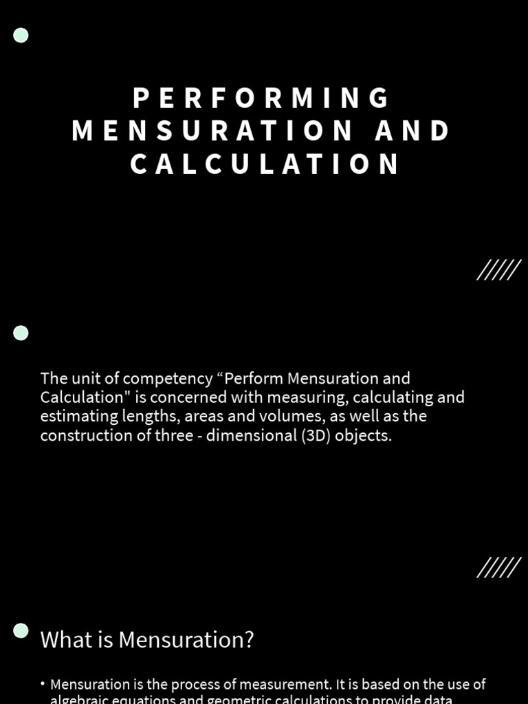 Performing Mensuration and Calculation Industrial Arts | PDF | Byte | Bit