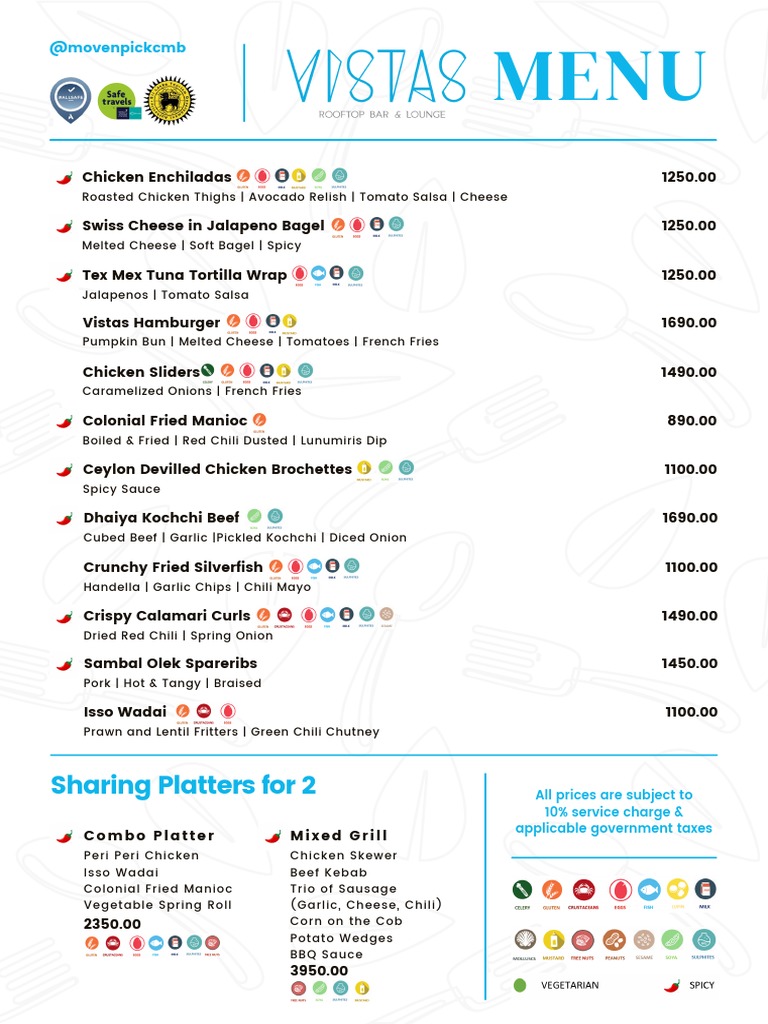 Vistas October 2021 Food Menu | PDF | Home | Cuisine