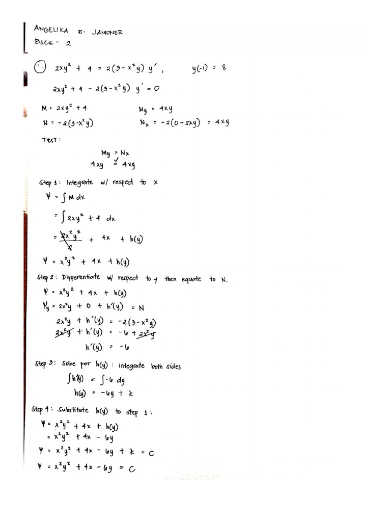 Exact Equations | PDF