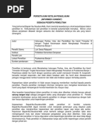 Contoh Lembar Informasi Penelitian Dan Informed Consent KEPK UMP | PDF