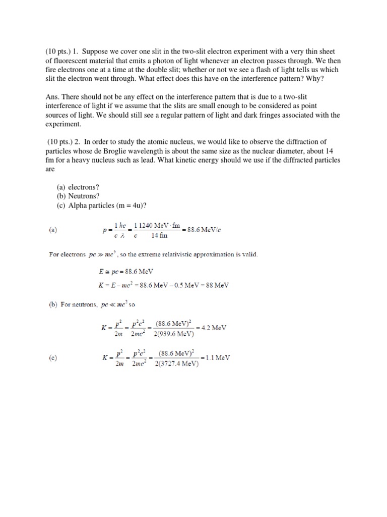 Quantum Physics Problems And Solutions Pdf Teaching Methods