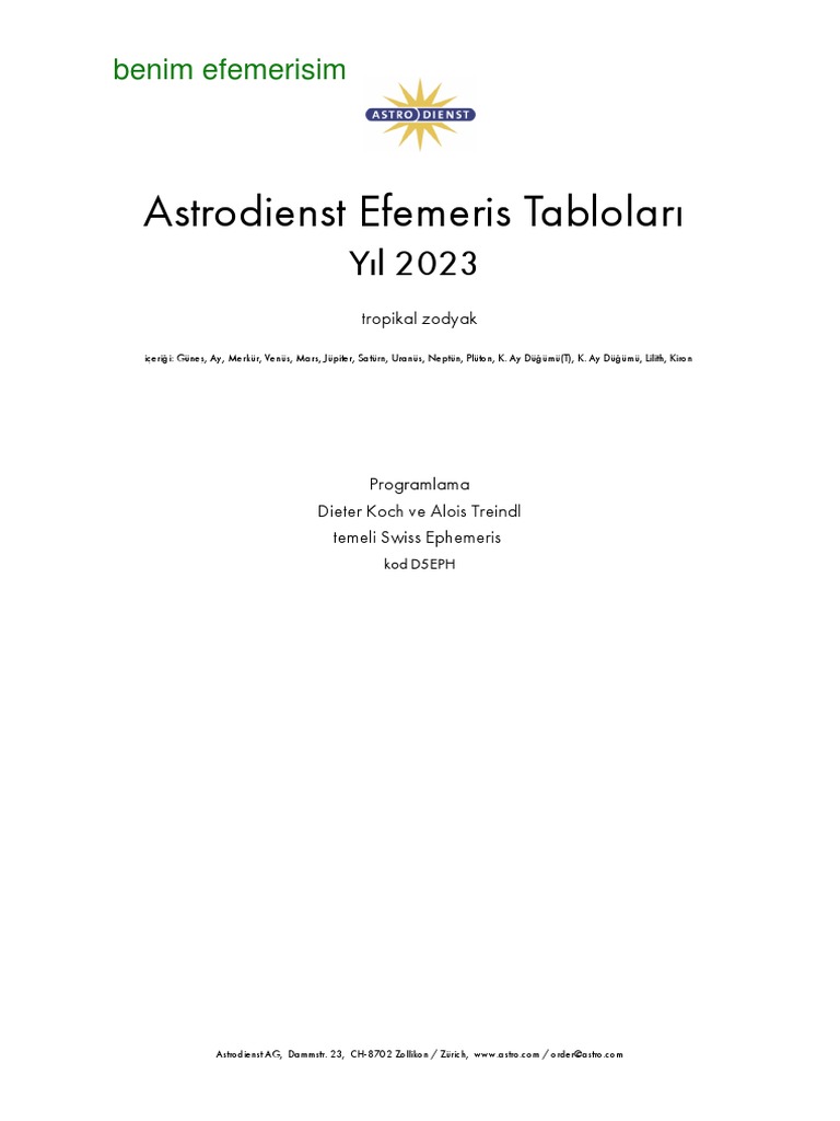 2023 Efemeris | PDF