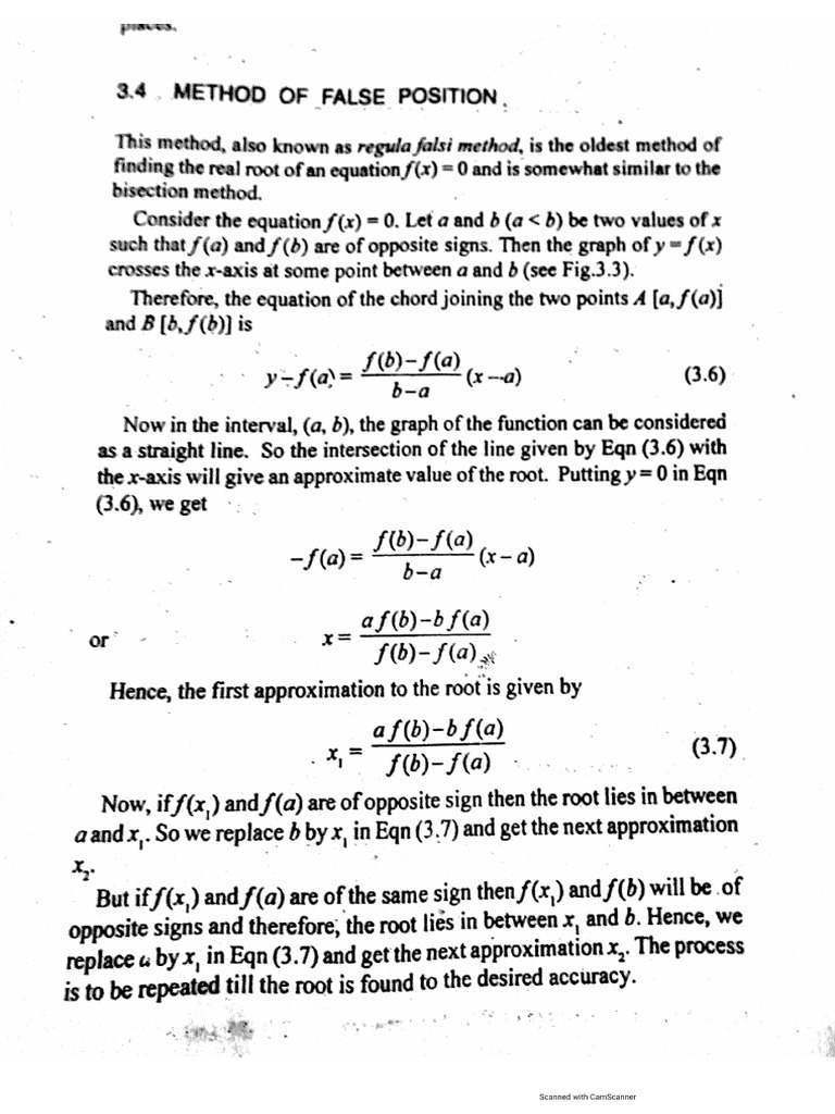 Method of False Position | PDF
