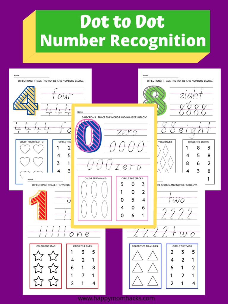 Dot to Dot Number Tracing Worksheets | PDF | Elementary Geometry | Geometry
