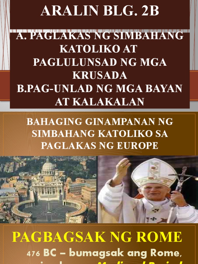 Aralin 2B Paglakas NG Simbahan (Gitnang Panahon) | PDF