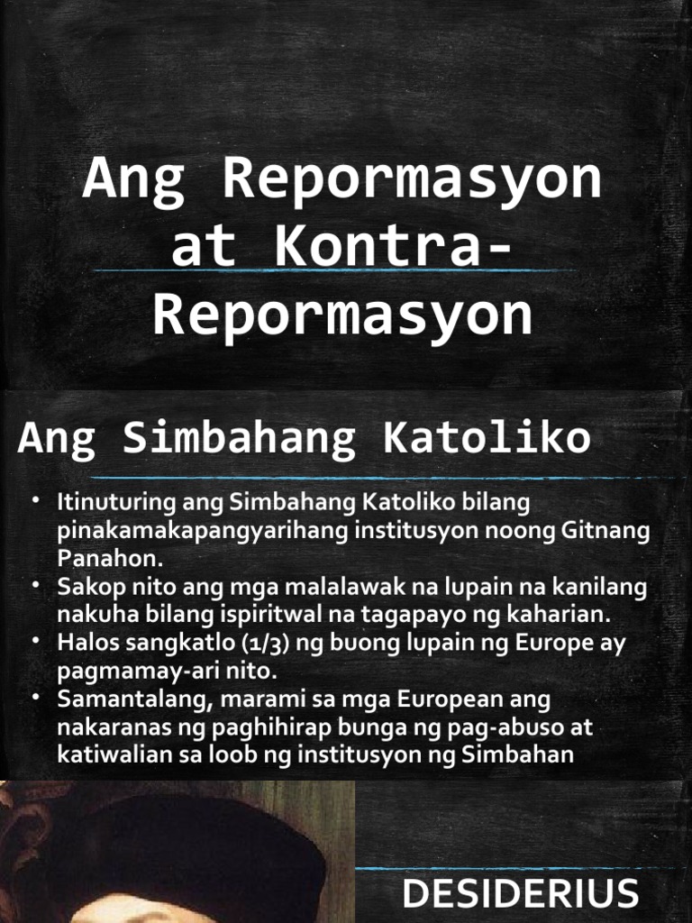 Aralin 4 Ang Repormasyon at Kontra Repormasyon | PDF