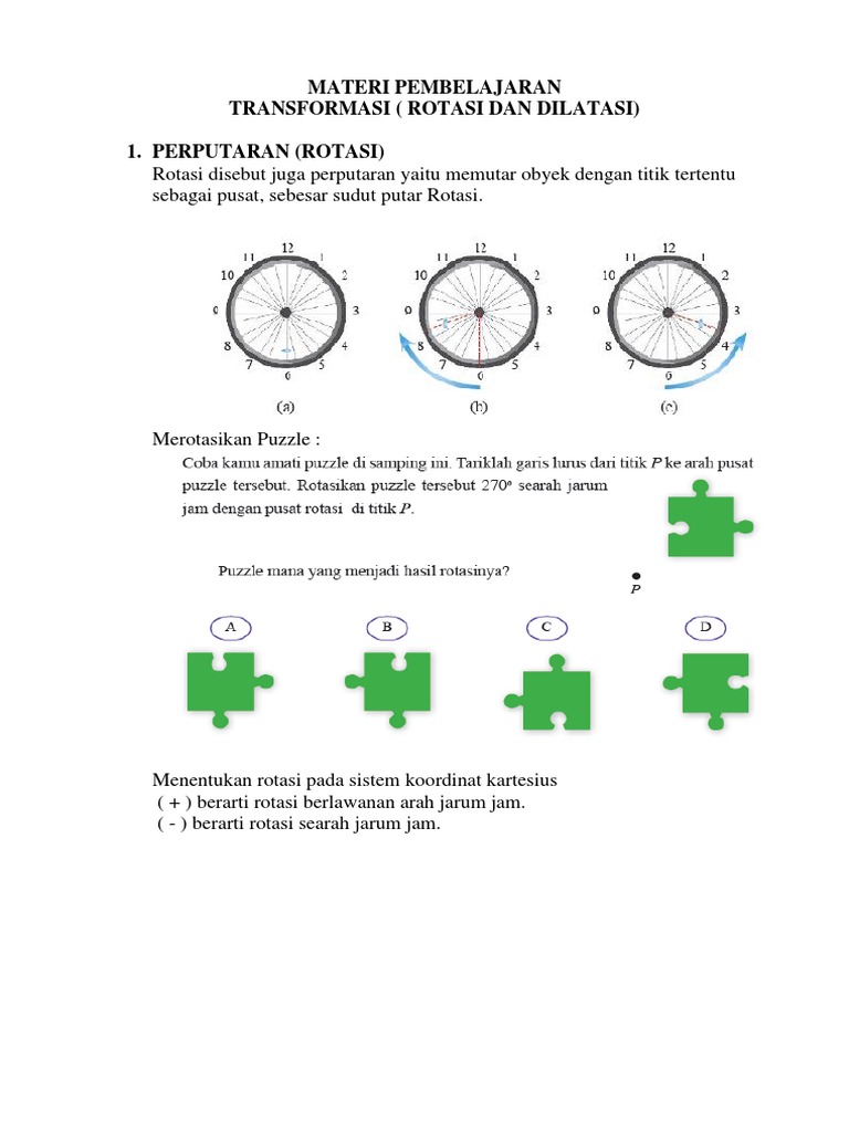 Rotasi dan Dilatasi dalam Geometri | PDF