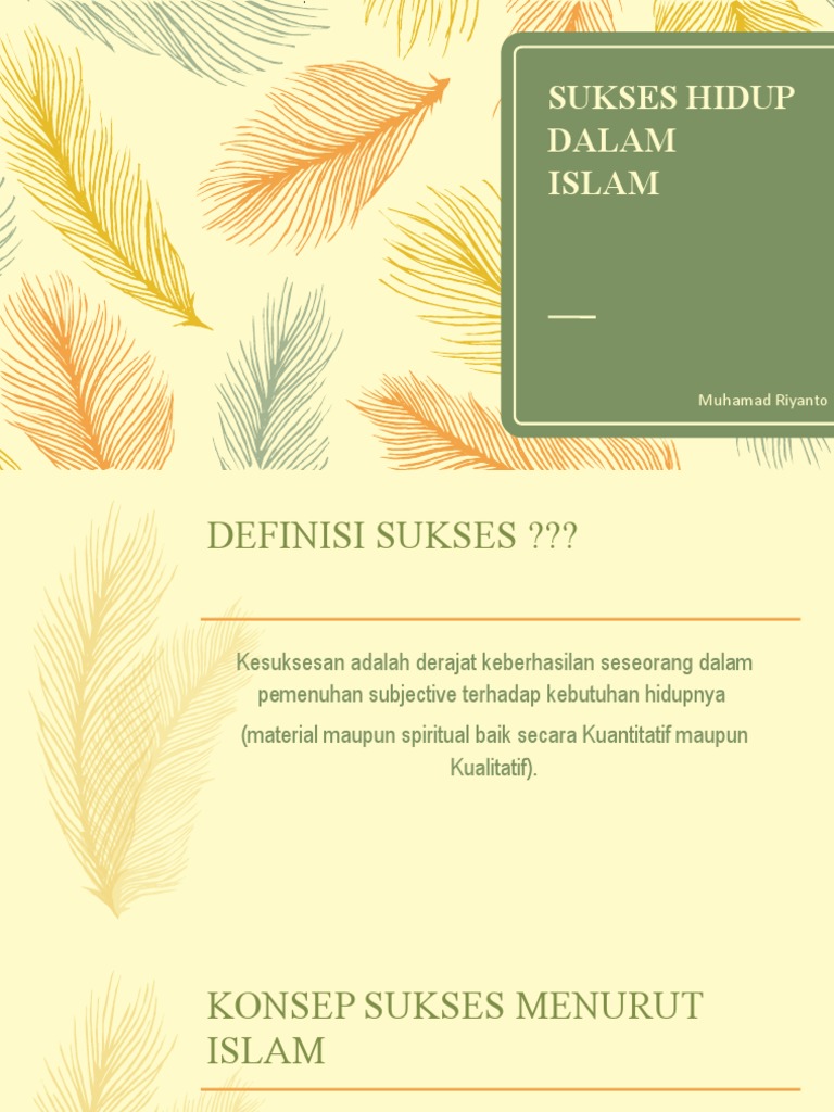 Sukses Hidup Dalam Islam | PDF