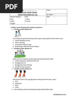 Soal PJOK Kelas 1 SD | PDF | Karier & Perkembangan | Olahraga & Rekreasi