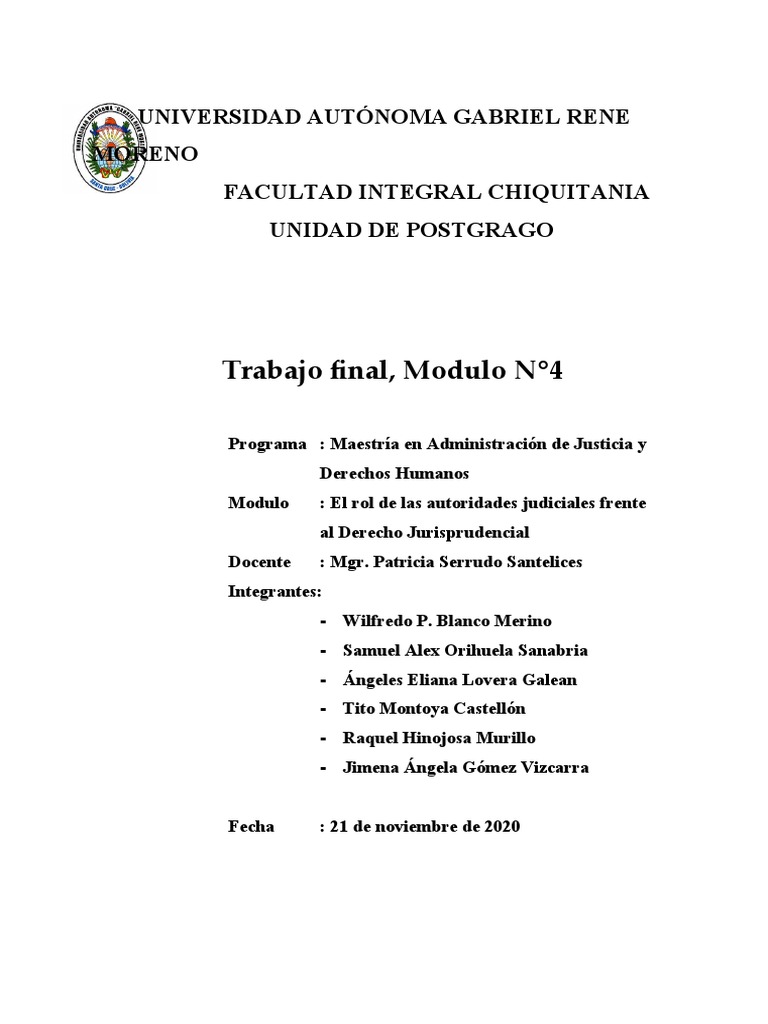 Trabajo Final Modulo 4 | PDF | Mandato | Habeas corpus