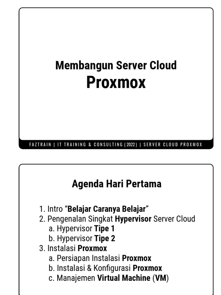 Materi SysAdmin Proxmox | PDF