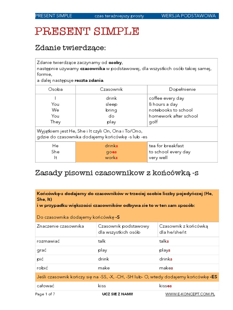 Present Simple | PDF