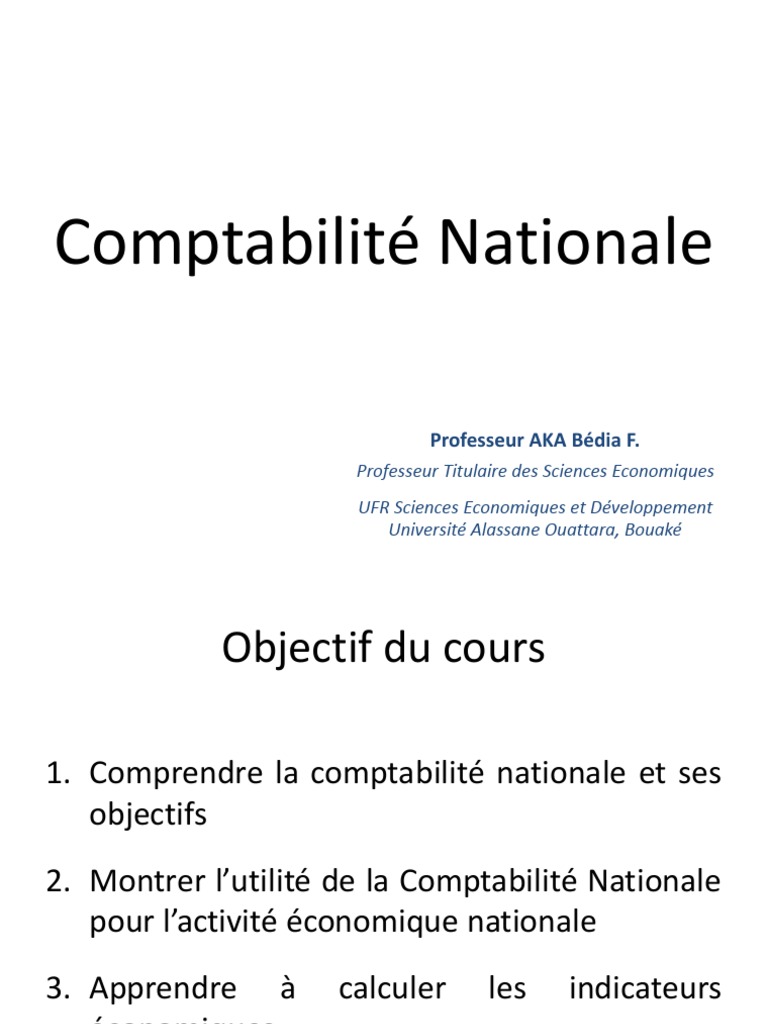 Introduction à la Comptabilité Nationale | PDF | Salaires ...