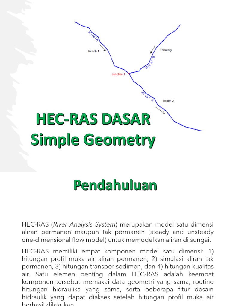 HEC-RAS Dasar - Simple Geometry | PDF