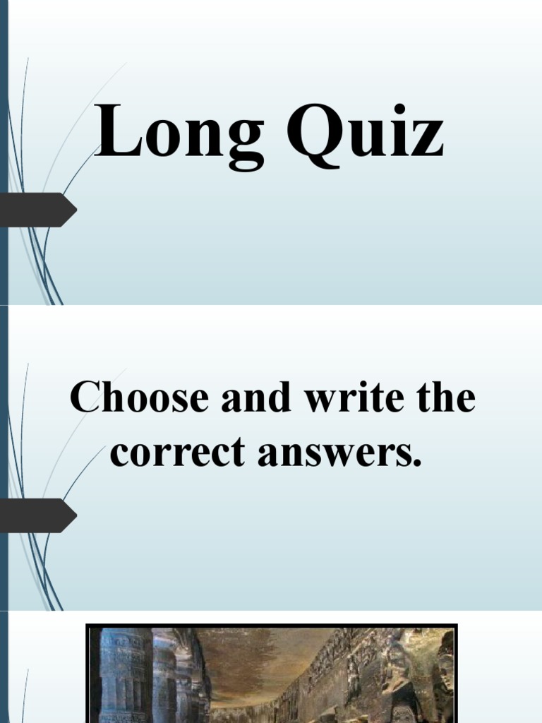 Long Quiz | PDF | Vision | The Arts