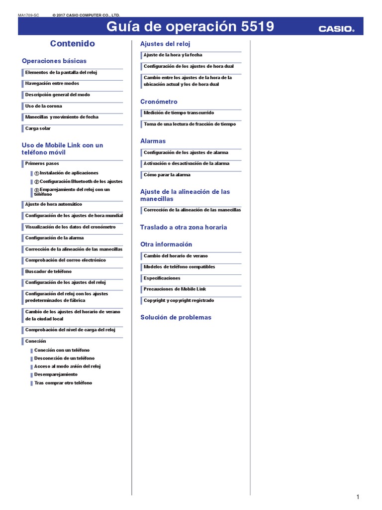 QW 5519 | PDF | Reloj | Hora