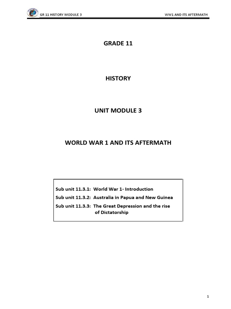 GR 11 History M3 | PDF | Allies Of World War I | Austria Hungary