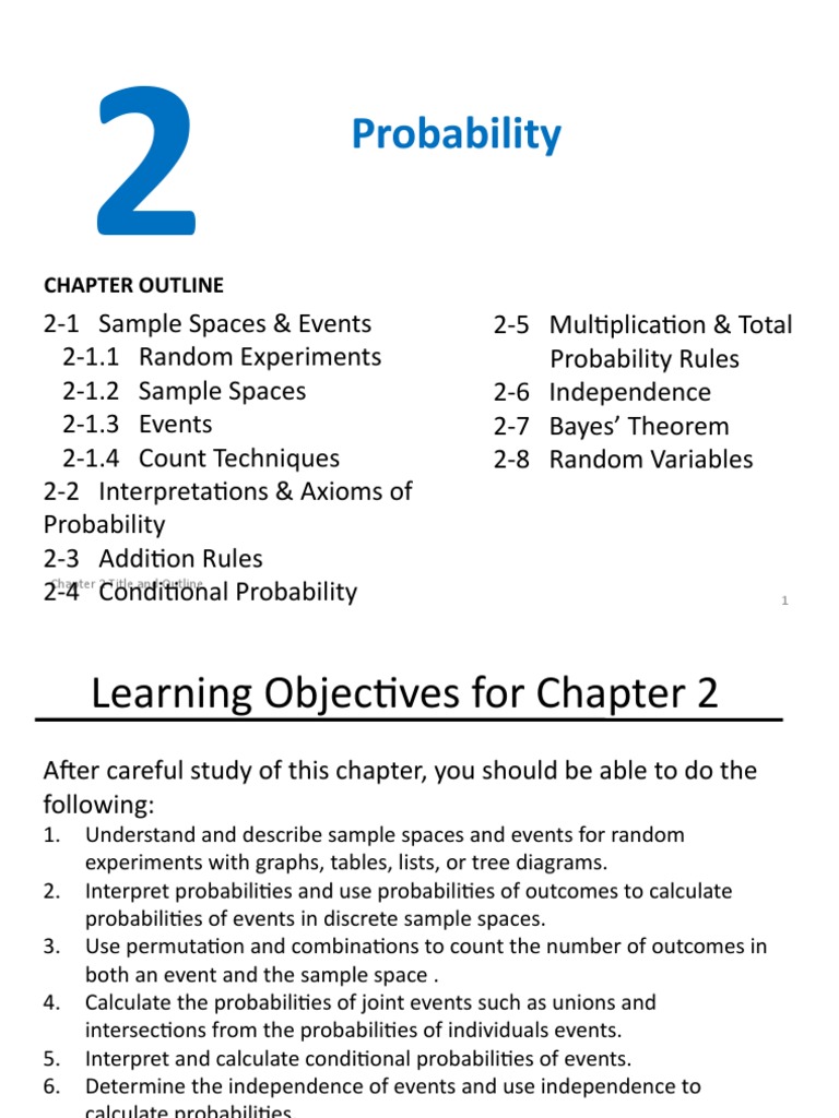Statistics and Problem Solving Topic 2 - Probability Part I | PDF ...