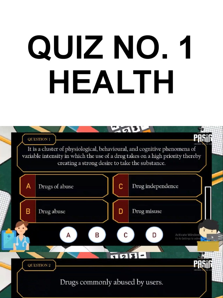 Quiz on Drugs and Their Effects on Health | PDF