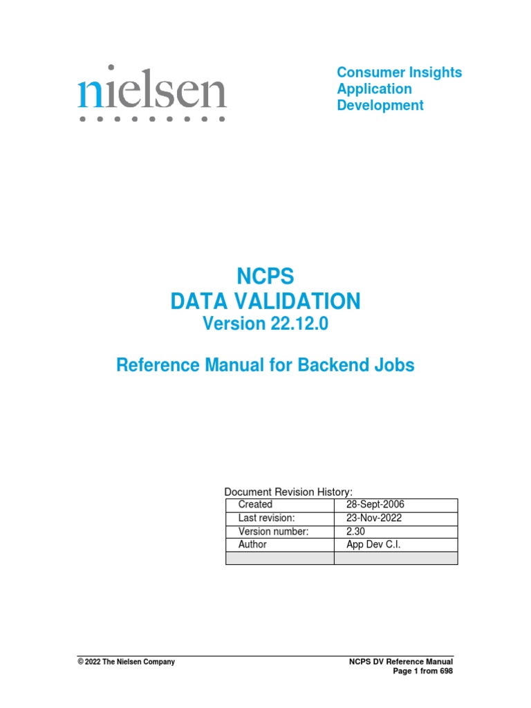 NCPS DV Reference Manual | PDF | Parameter (Computer Programming) | Filename