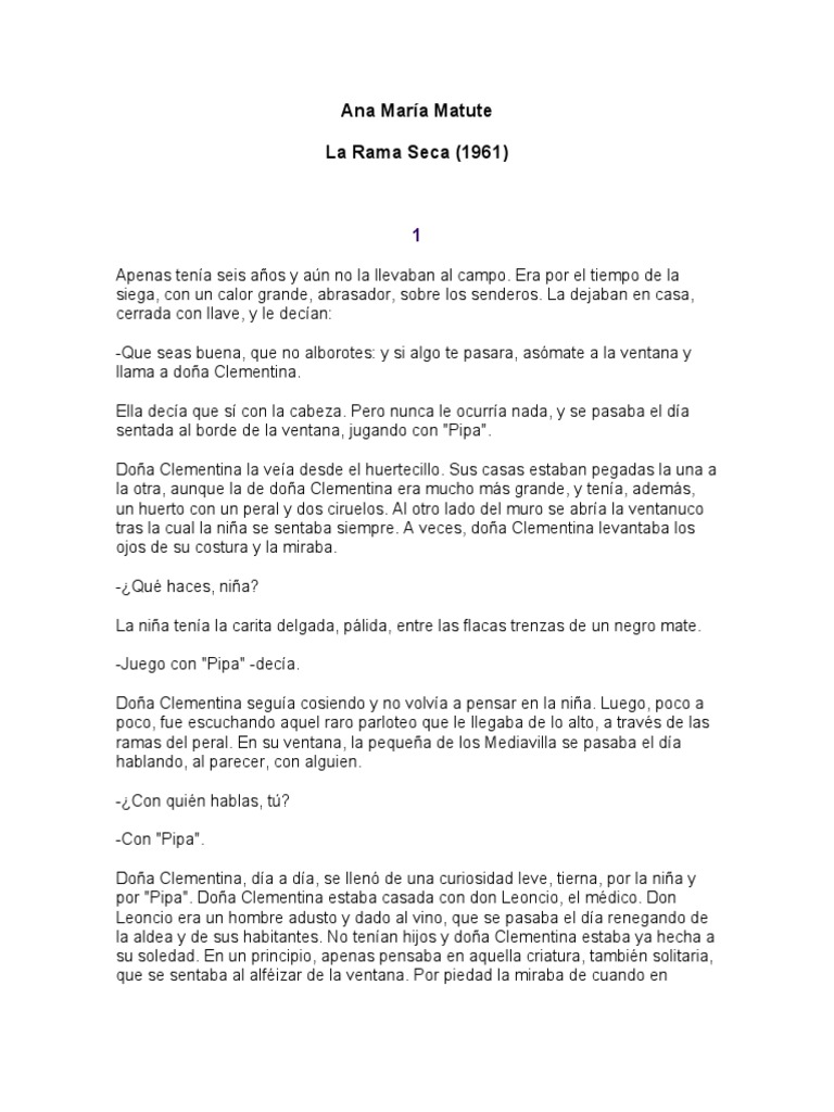 Ana María Matute La Rama Seca | PDF