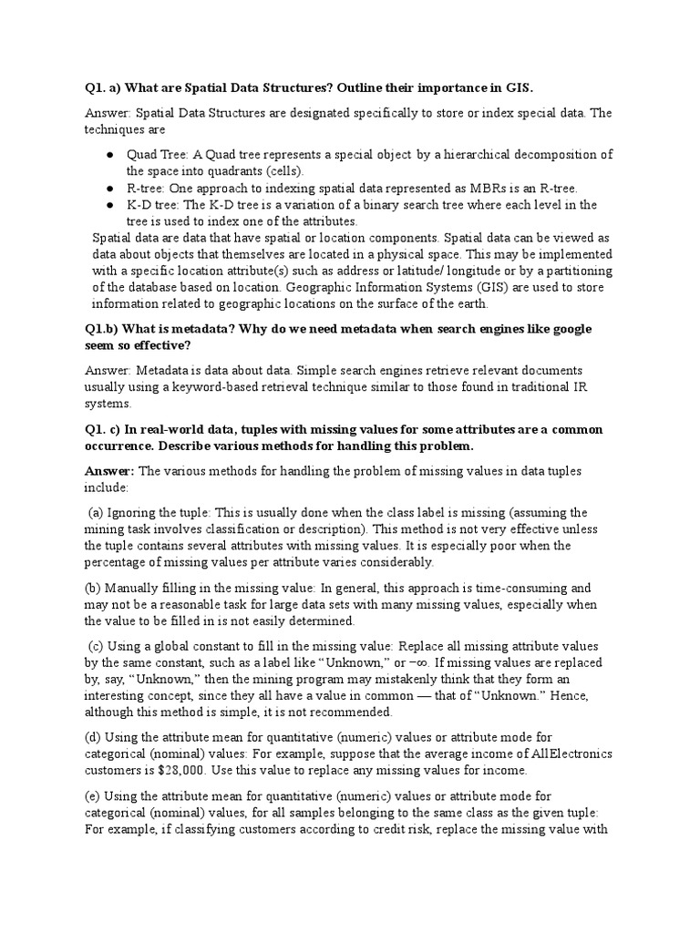 DWM Solution May 2019 | PDF | Cluster Analysis | Replication (Computing)