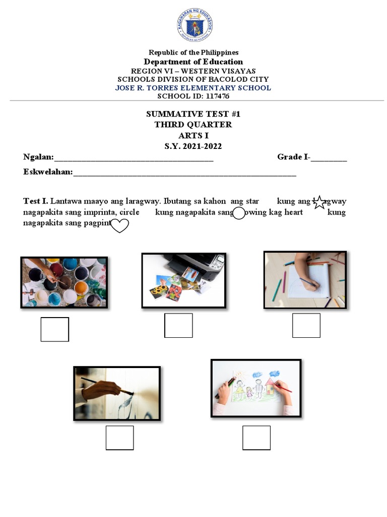 Summative Test Arts Q3 | PDF