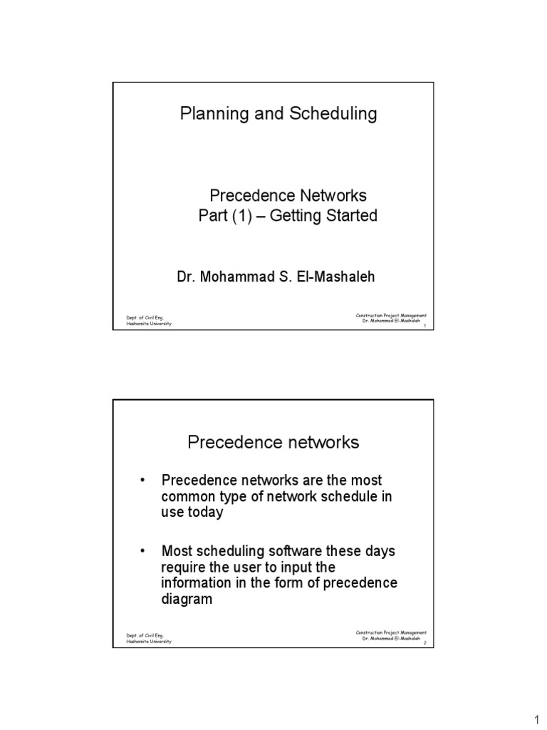 6 Precedence Diagrams Part 1 Pdf Systems Engineering Computer Engineering