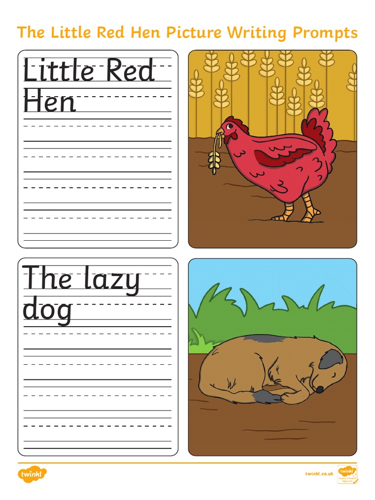 Writing Prompt Pictures Activity Sheet | PDF