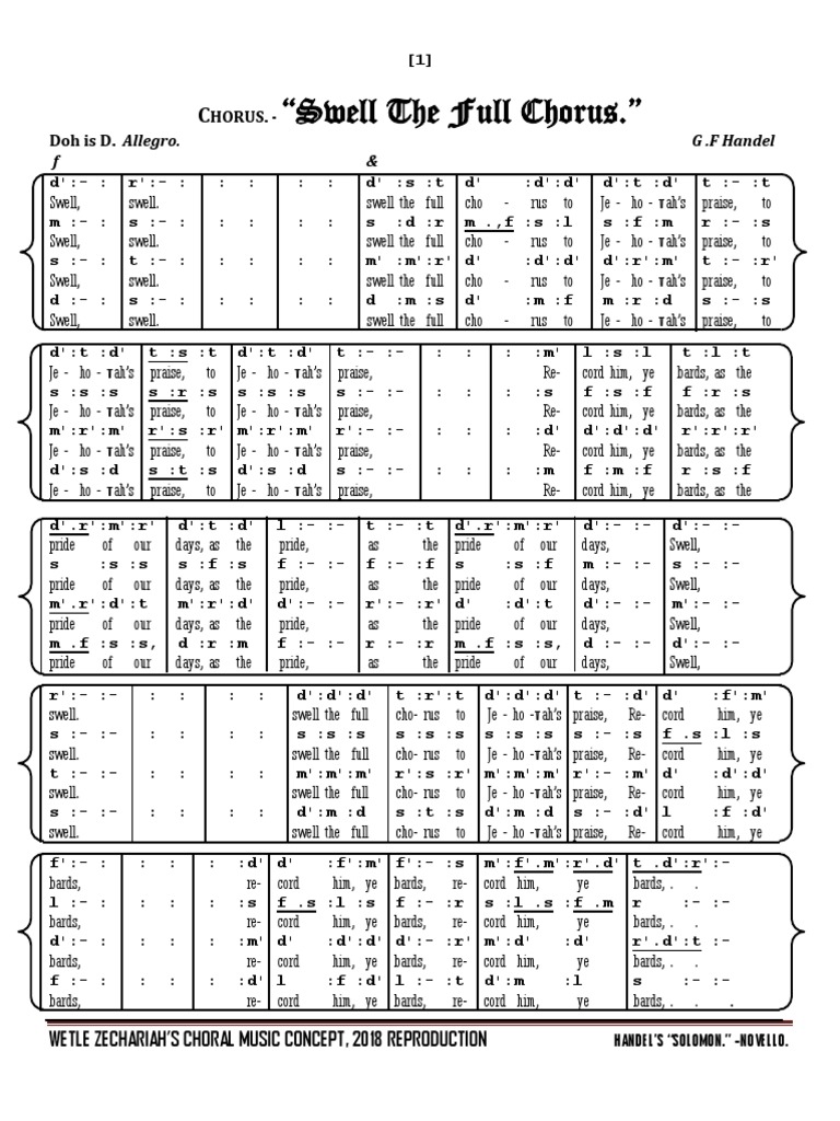 Swell the full chorus | PDF | Music Based On The Bible | Choral Music