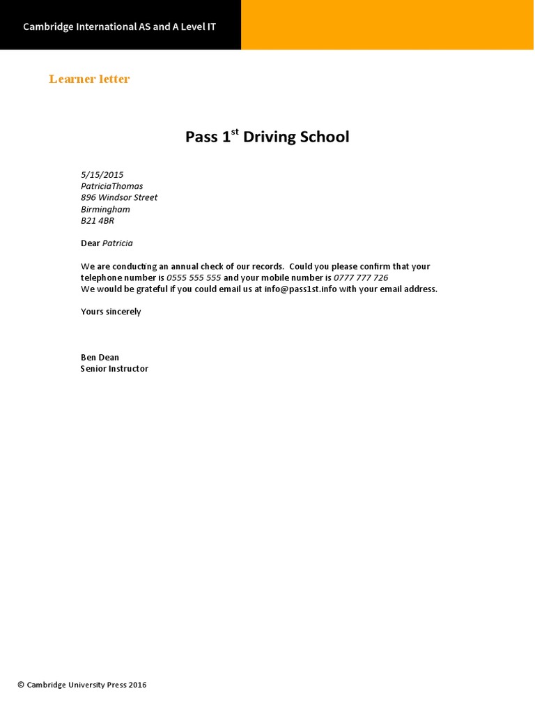 My Learner Letter EZZELDIN YASSER CLASS 12 | PDF | Information And ...