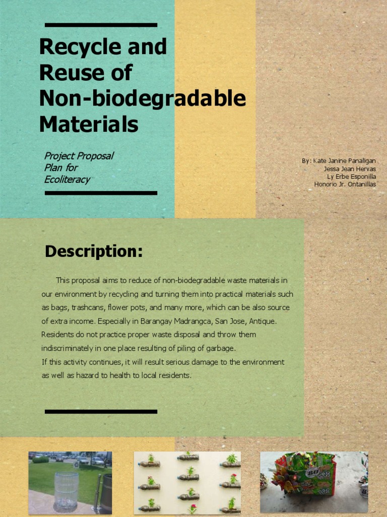 Ecoliteracy Proposal Edited | PDF | Waste | Waste Management