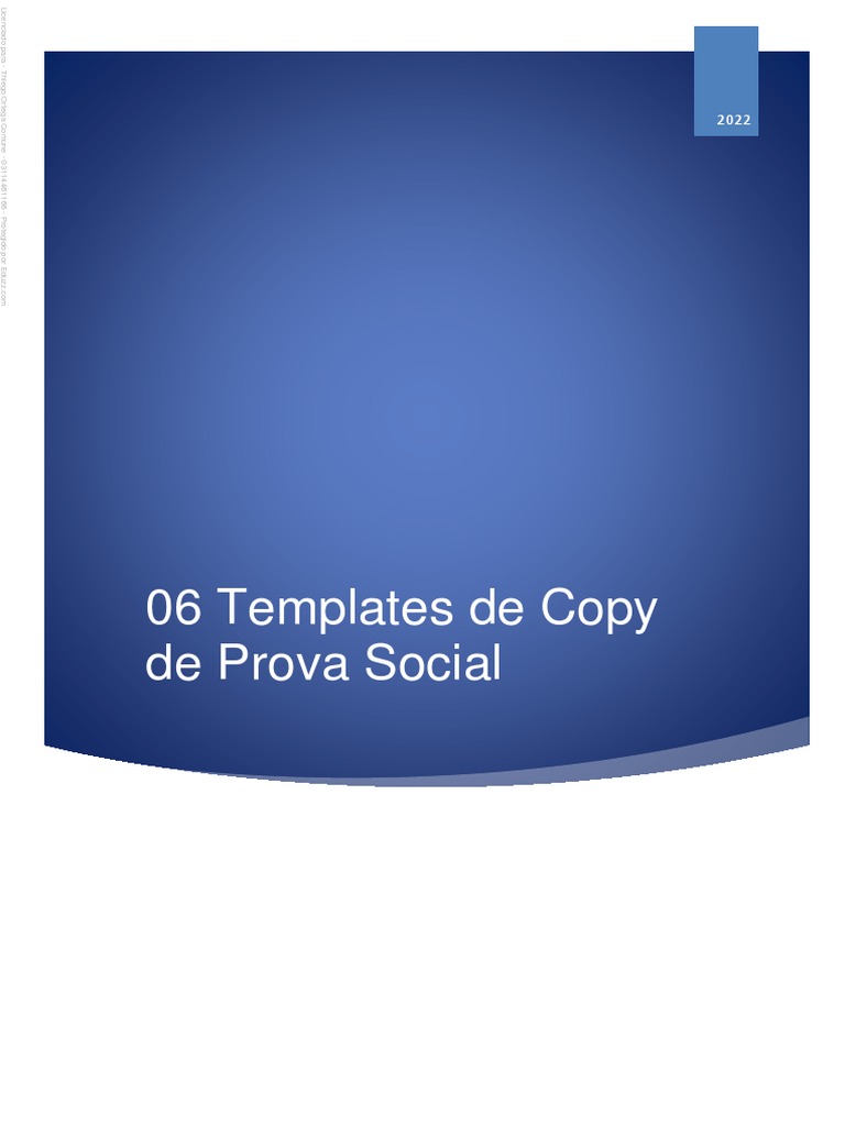 06 Templates de Copy de Prova Social | PDF
