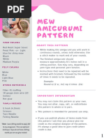 Mew Pattern | PDF | Crochet | Amigurumi