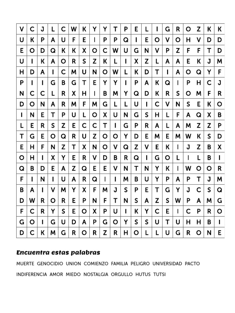 Jugar Sopa de Letras | PDF