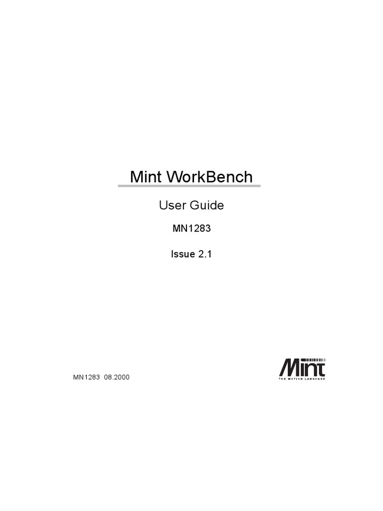 Mint - WorkBench Manual | PDF | Window (Computing) | Icon (Computing)