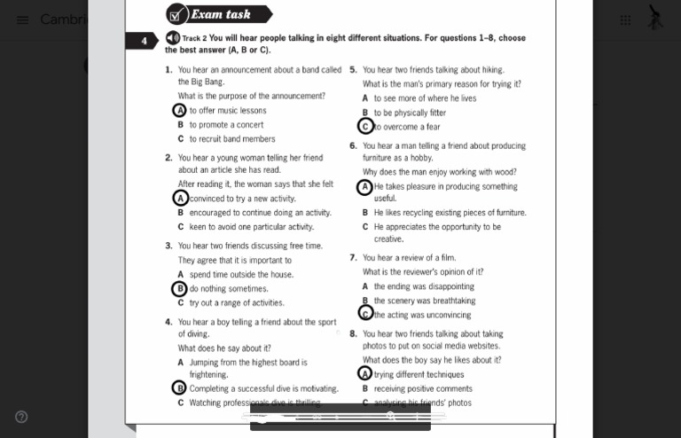 11 19 Listening Part 1 Activities Pdf