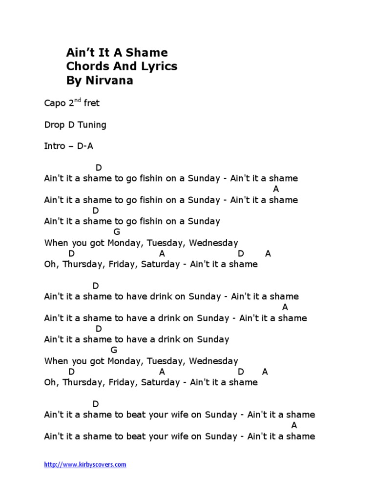 Aint It A Shame by Nirvana | PDF
