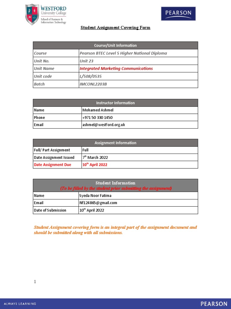Understanding IMC Concepts & Application in a Brand Audit | PDF ...