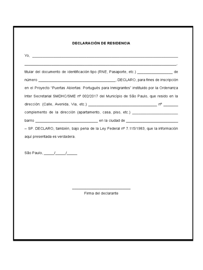 Déclaration de résidence pour immigrants | PDF | Loi commune | Justice