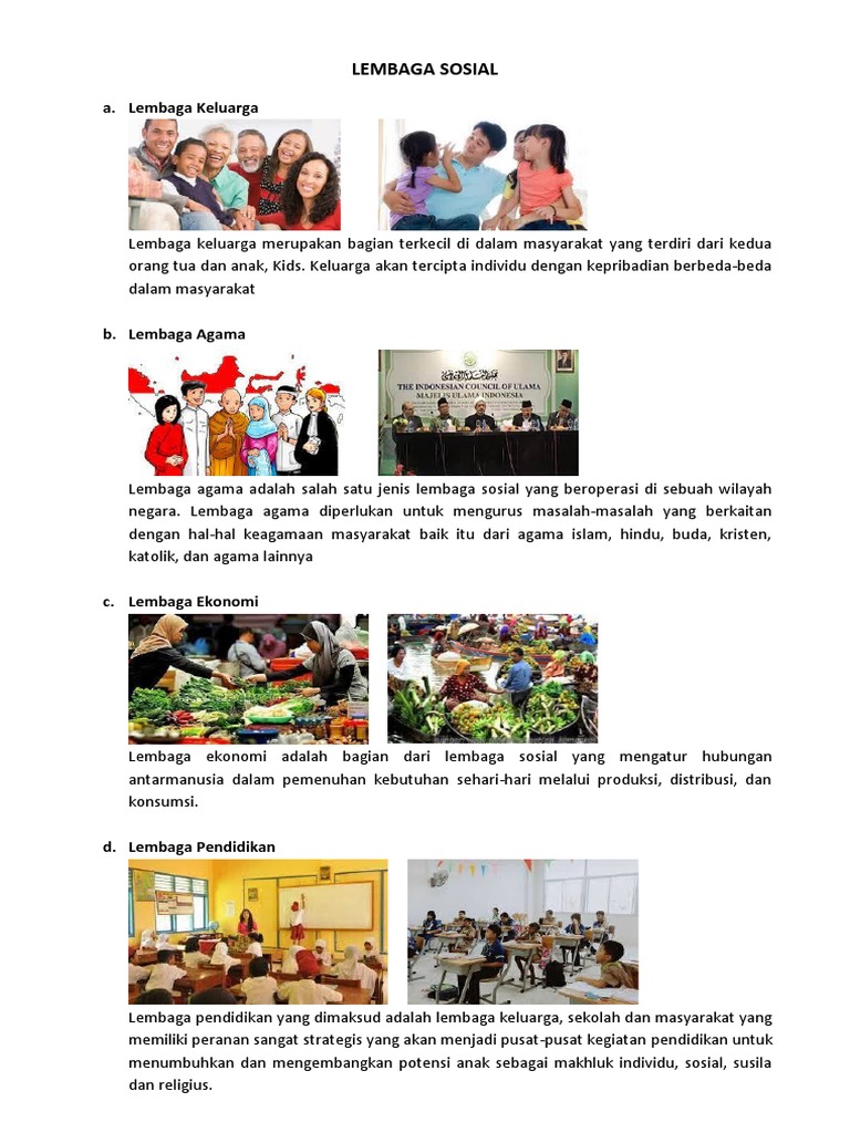 Lembaga Sosial | PDF