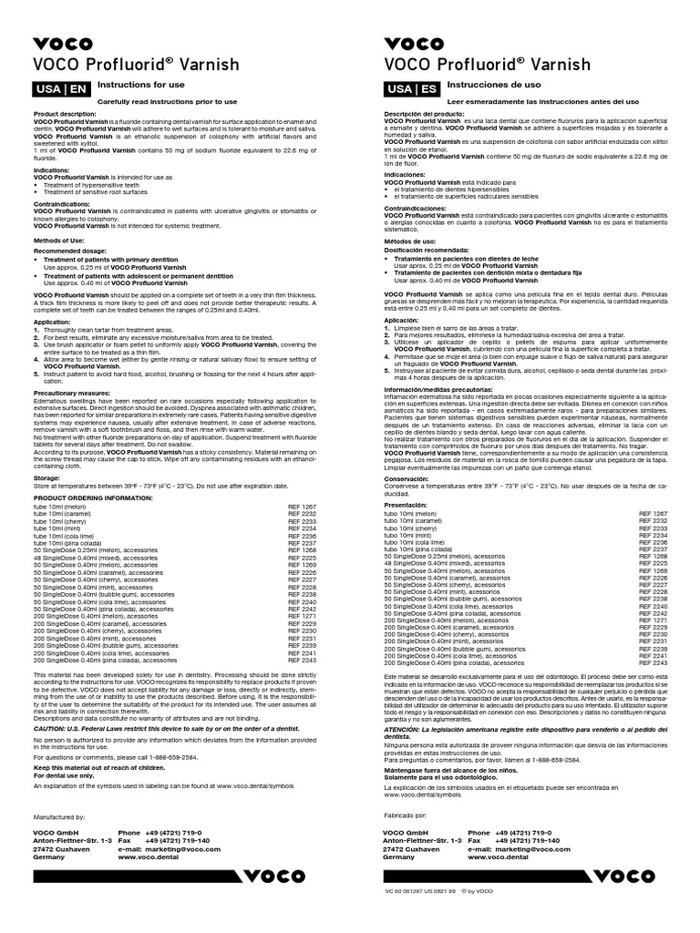 Voco-Profluorid-Varnish Ifu Us | PDF