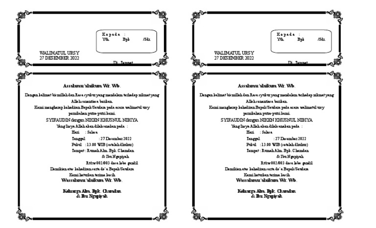 Undangan Walimahan Pdf