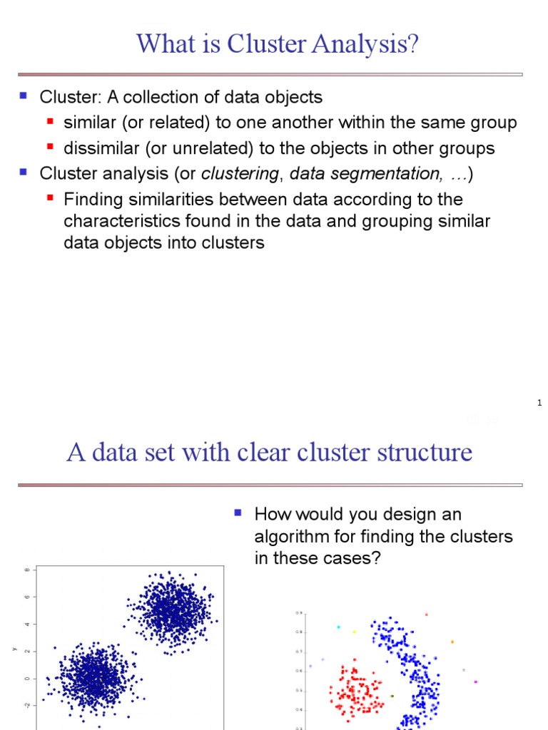 Clustering Intro | PDF | Cluster Analysis | Information Science Clustering Intro | PDF | Cluster Analysis | Information Science