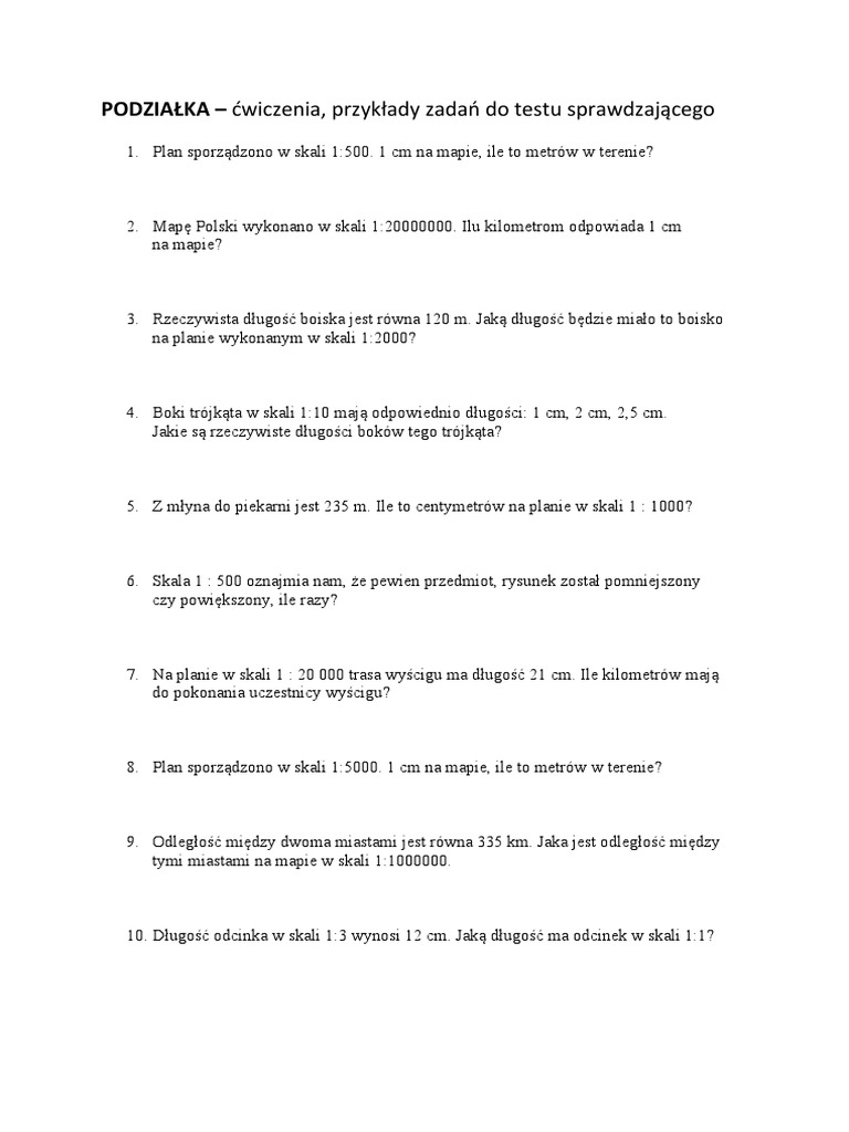 Jednostki Skala - Cwiczenia | PDF