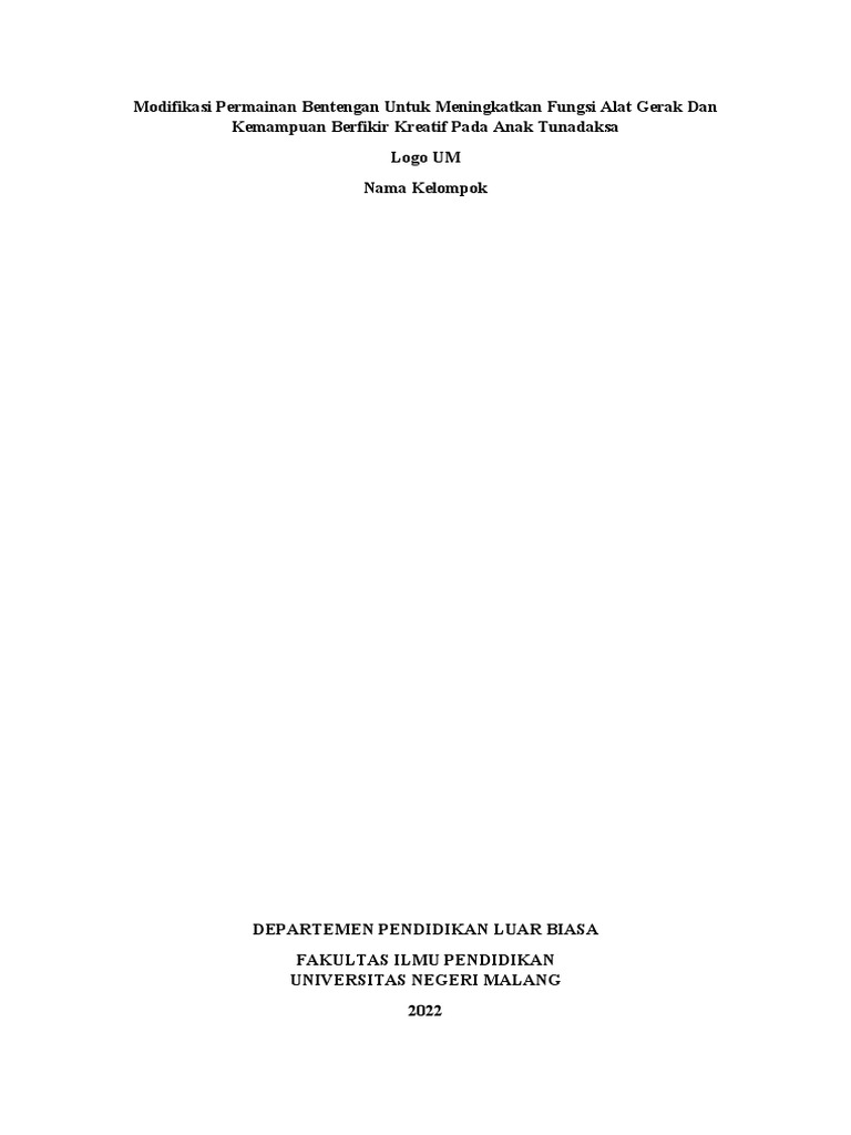 Template Naskah Akademik | PDF