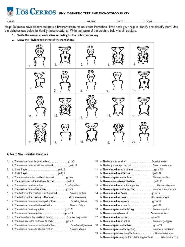 Pamishan Alien Identification Key | PDF
